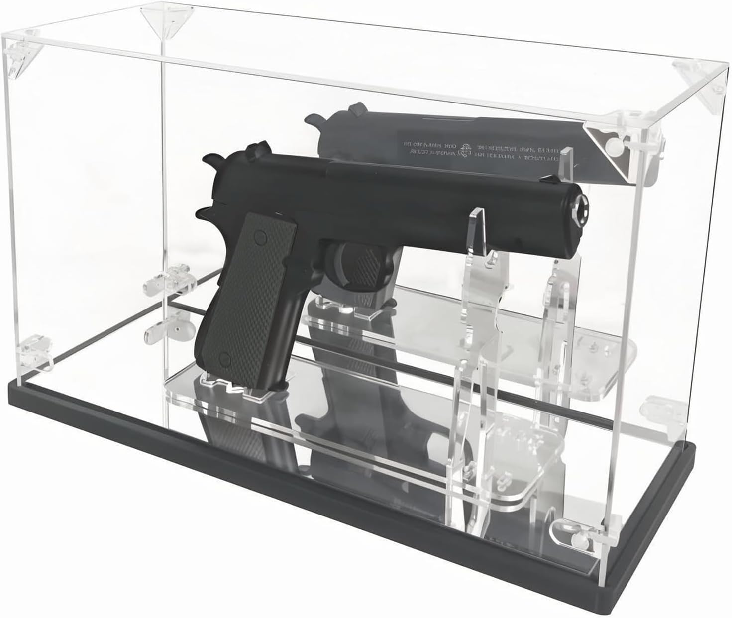 Amazon.com: Silipull Gun Display Case with Lock Wall Mount Wooden ...
