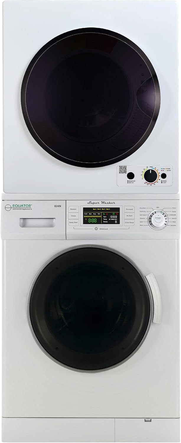 Amazon.com: Equator 110V Compact Set Digital Washer 1.57cf + Vented ...