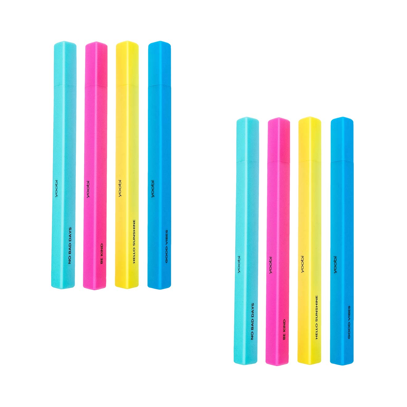 Yoobi Triangle Shaped Ballpoint Pen Set Colorful Barrels With ...