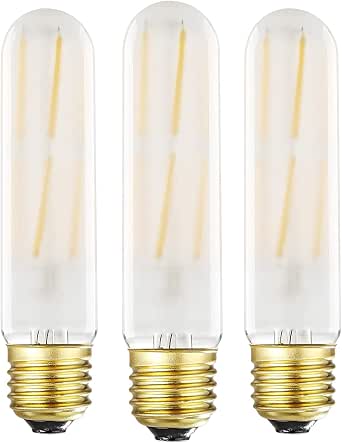 T10 LED Light Bulb 5.1inch E26 Base Frosted Soft White 3000K Dimmable ...