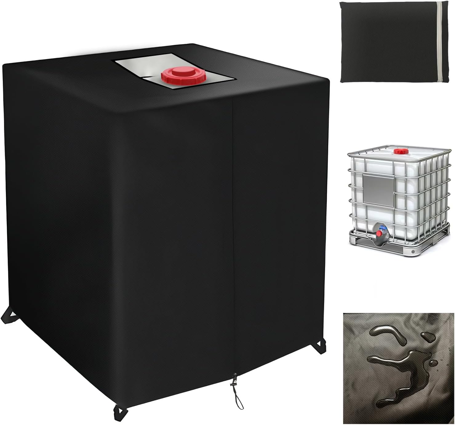 Amazon.com : TUSUAW IBC Tote Cover for 275 Gallon Rainwater Tank ...