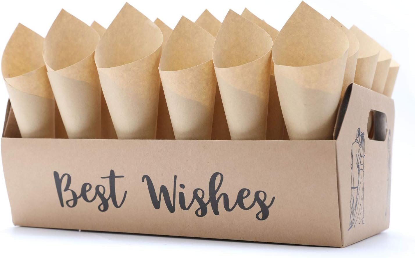 Amazon.com: Wedding Confetti Cone Holder Box - Stand Tray Holder Box is ...