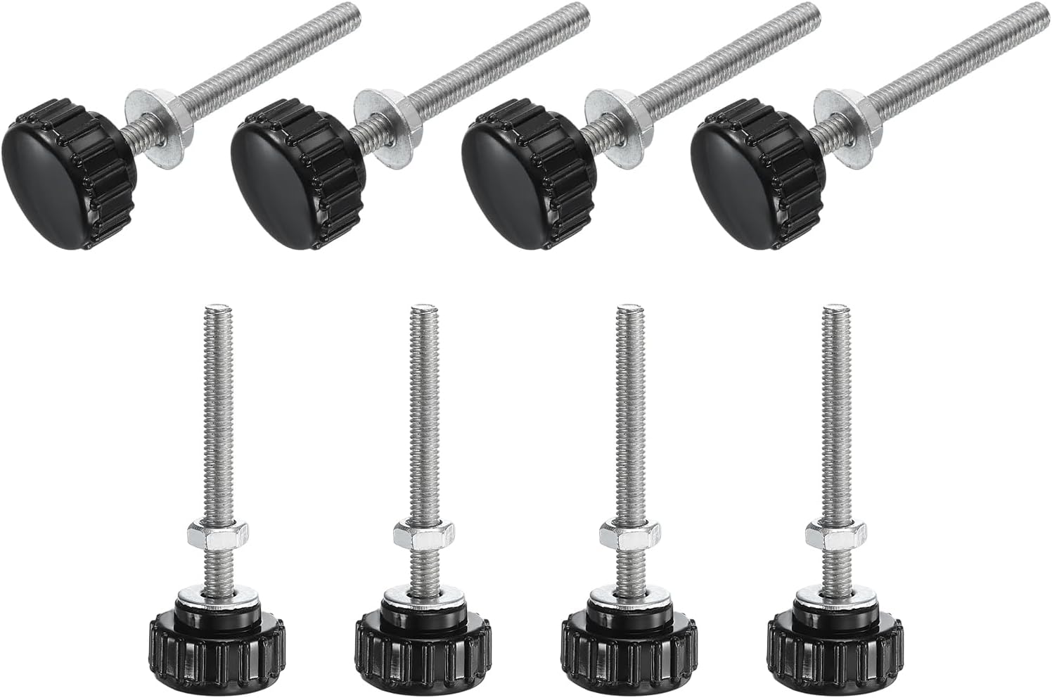 Amazon.com: uxcell 8 Sets Knurled Knobs Thumb Screws with Nuts Washers ...