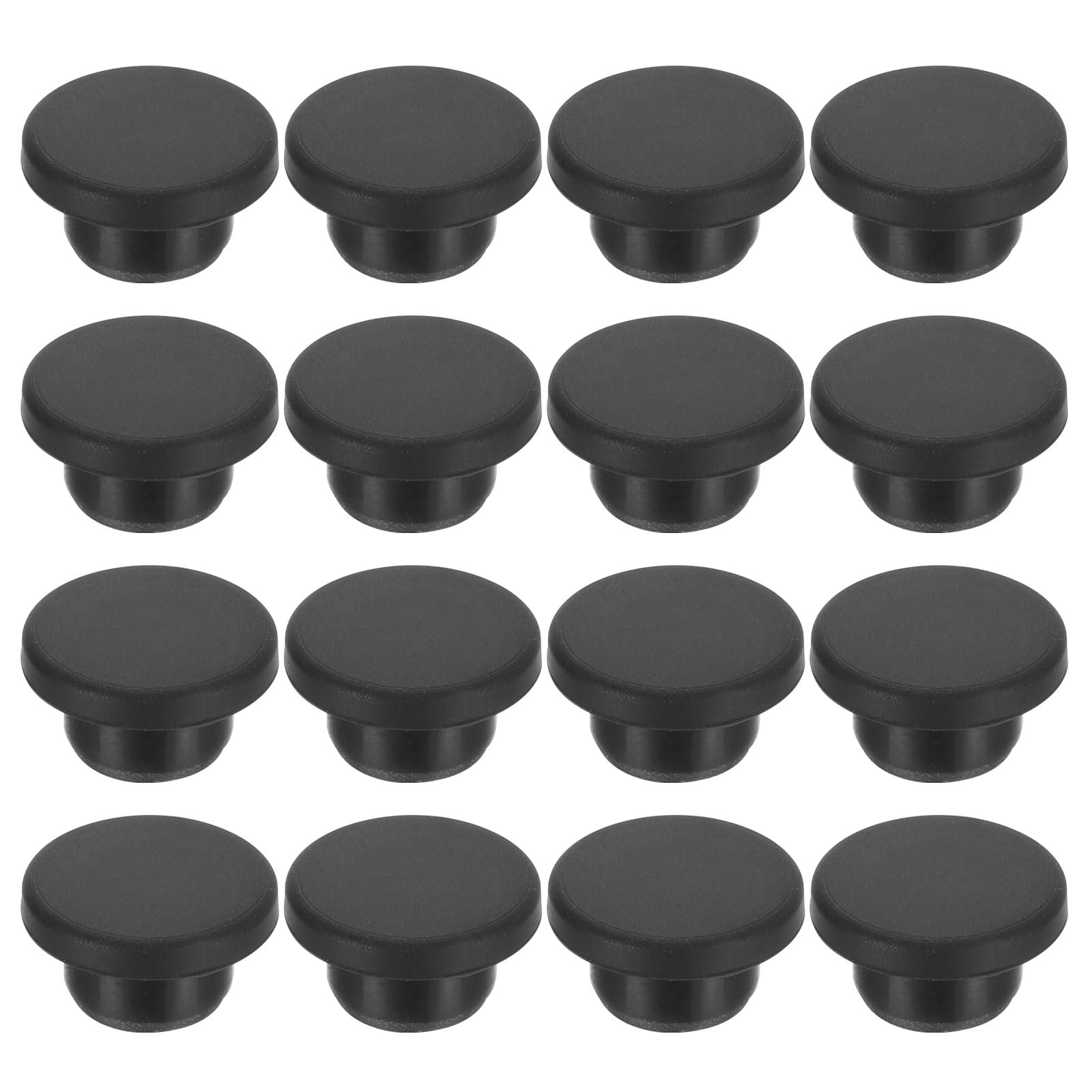 PATIKIL 17mm Diameter Rubber Hole Plugs, 16 Pcs Silicone Rubber Round ...