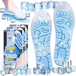 Amazon.co.jp: YAYAMIYA 【2025 新登場・PCM冷感インソール・24-27cmトリミング可能】夏用インソール 氷冷却 足の裏冷却 熱中症対策 再利用 冷却 グッズ 保冷 ...