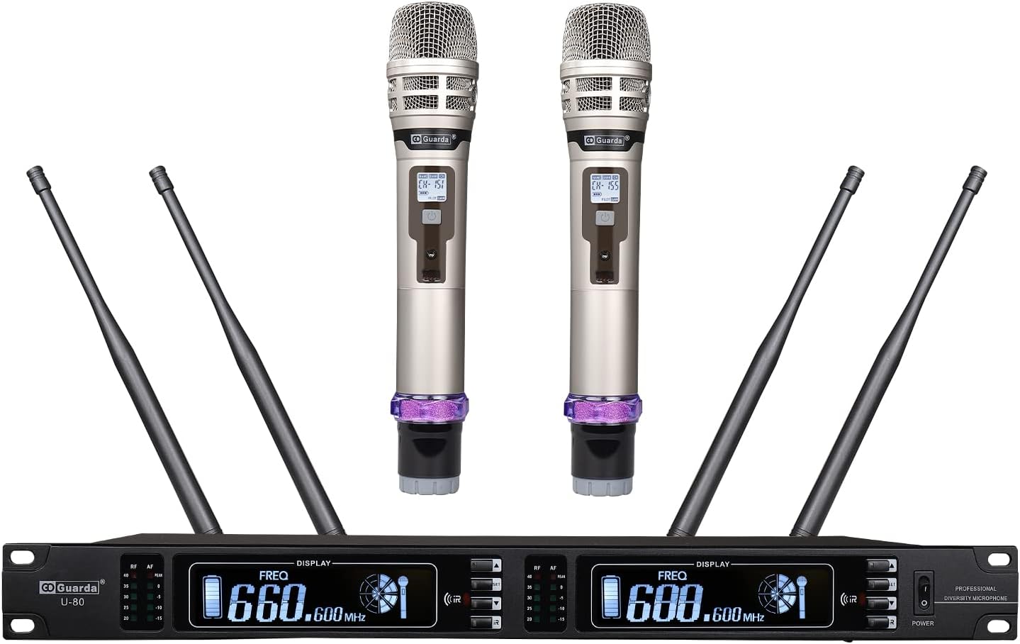 Amazon.com: Phenyx Pro True Diversity Wireless Microphone System PTU-2U with Handheld Mic ...