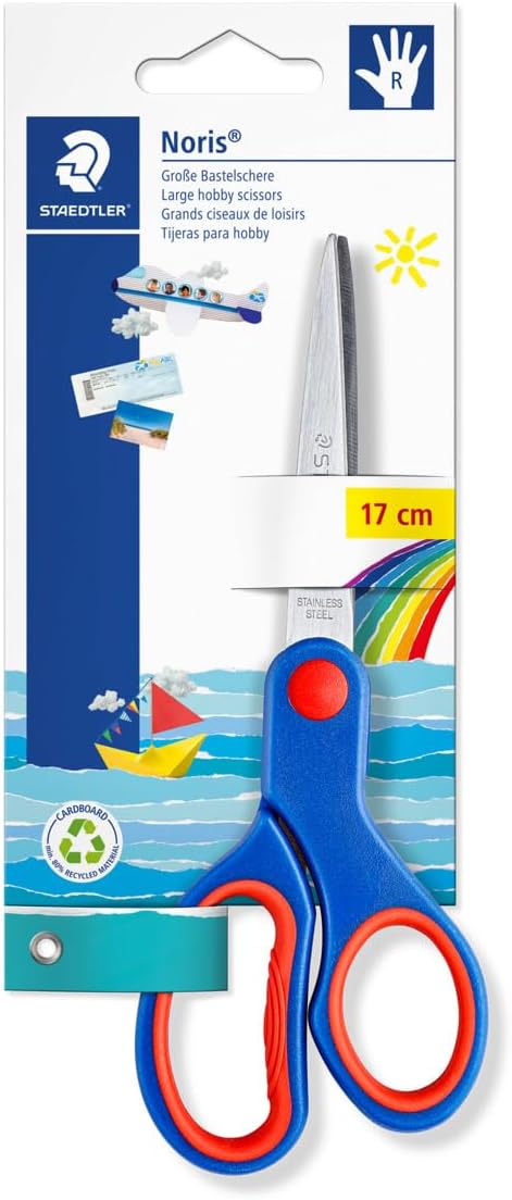 Staedtler Noris Hobby Right Handed Scissors, 17 cm Length: Craft ...