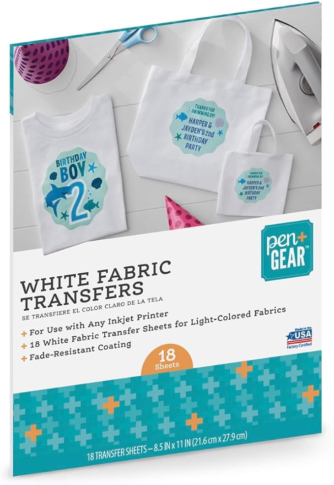 Amazon.com: PEN GEAR WHITE FABRIC TRANSFERS