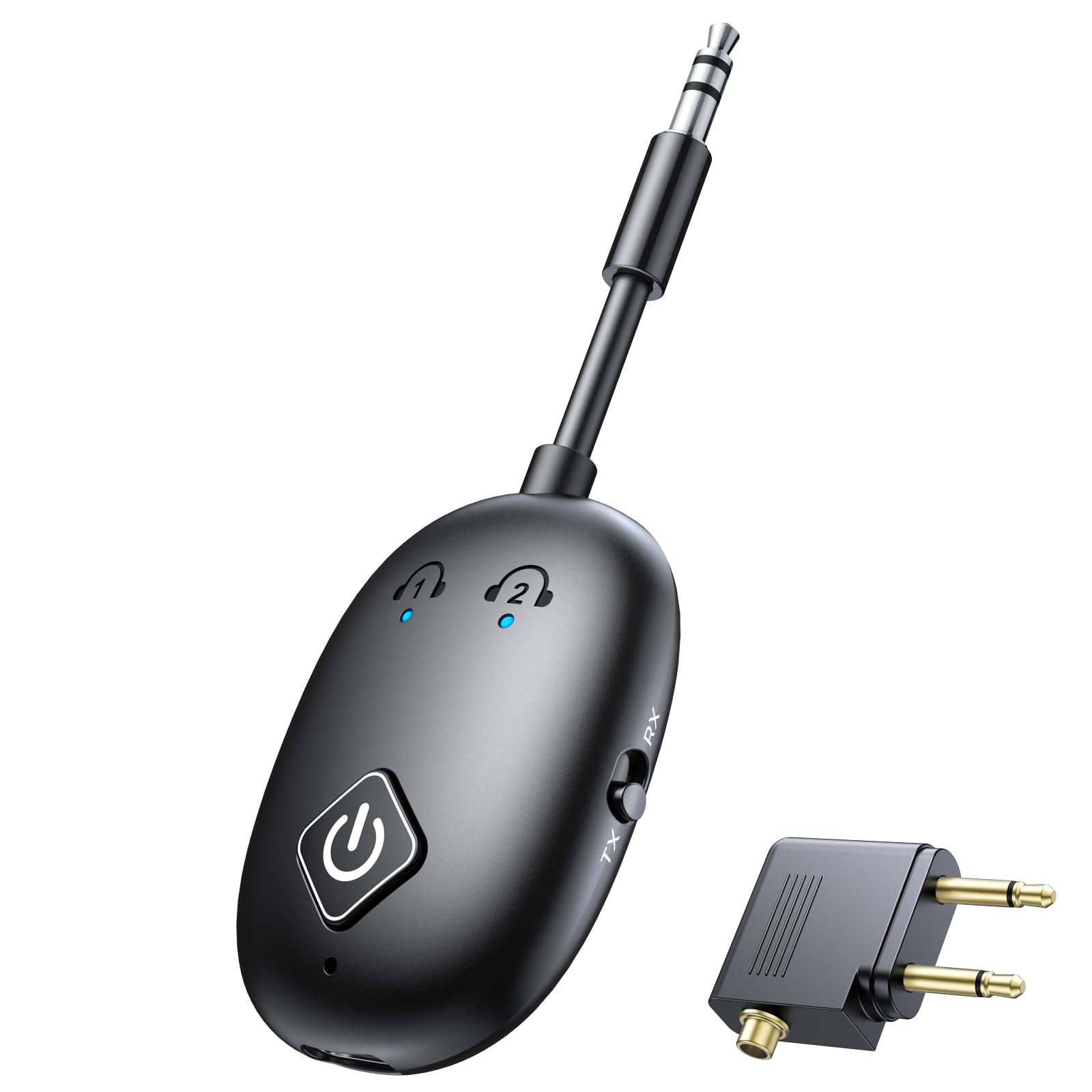 Amazon.com: Bluetooth 5.3 Transmitter Receiver for Airplane TV, 2 in 1 ...