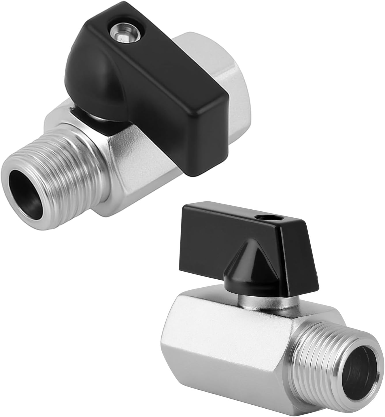 Amazon.com: 2 Pack 3/8 Inch Brass Mini Ball Valve, Shut off Switch Ball ...