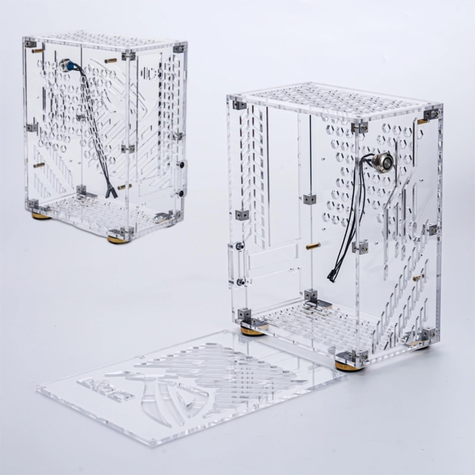 Amazon.com: Mini ITX Case, Clear Acrylic Panel Computer Chassis for PC ...