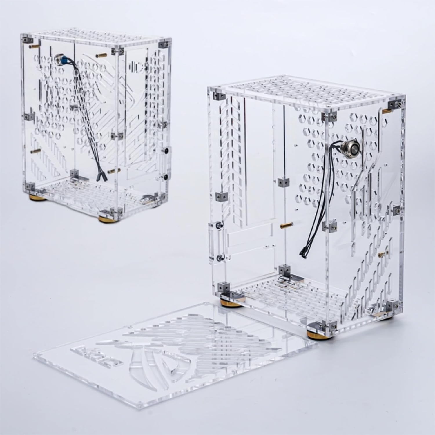 Amazon.com: Mini ITX Case, Clear Acrylic Panel Computer Chassis for PC ...
