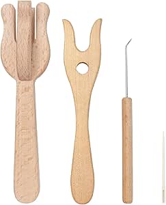 Amazon.com: Lucet Tool - Wooden Knitting Fork | Manual Knitting Device ...