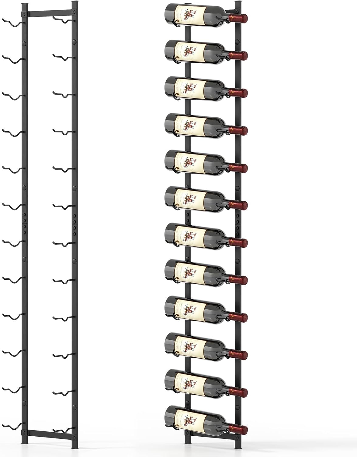 Amazon.com: Giantex Wall Mounted Wine Rack for 12-Bottles, Metal Wall ...