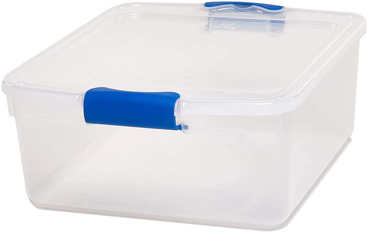 Amazon.com: HOMZ 15.5 Quart Plastic Multipurpose Stackable Storage ...