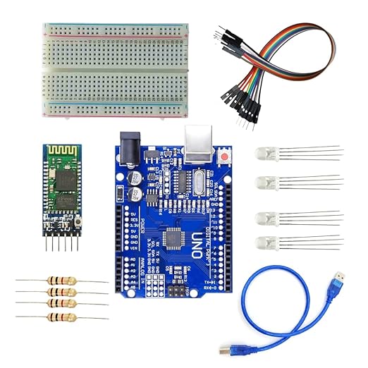 Elconics Embedded Starter kit for Compatible with Arduino UNO R3, Breadboard,RGB LED, Resistor ...
