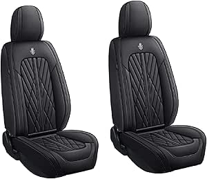 Amazon.com: ANKIV Premium Faux Leather Fully Covered Car Seat Cover ...