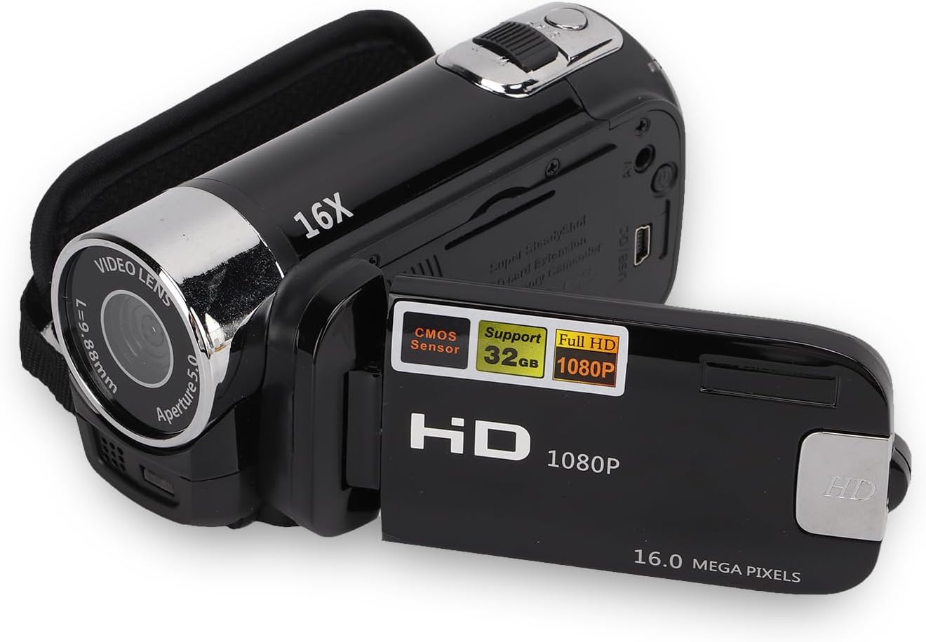 Amazon.com : 1080P FHD Vlogging Camcorder with 16X Zoom and 2.7" LCD ...