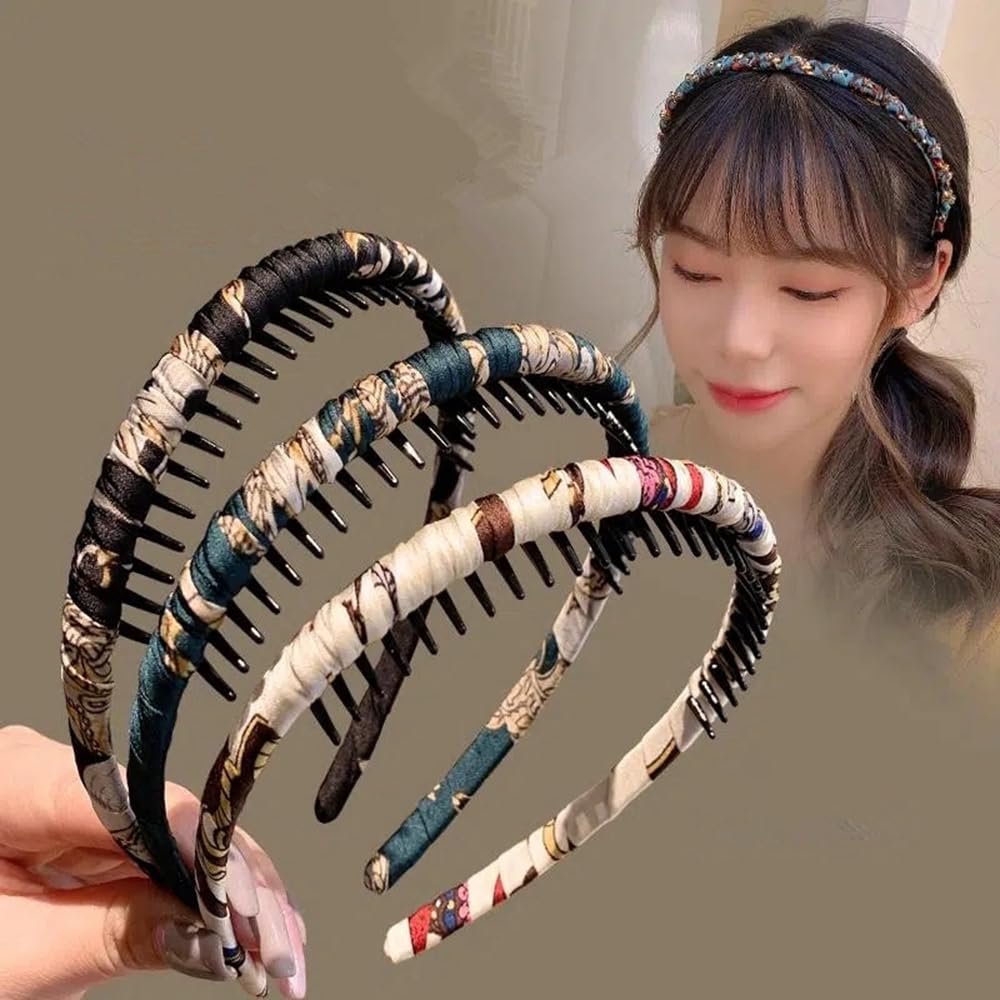 Amazon.com : Xiaocao8 Fashion Non-slip Headbands for Women, Floral ...