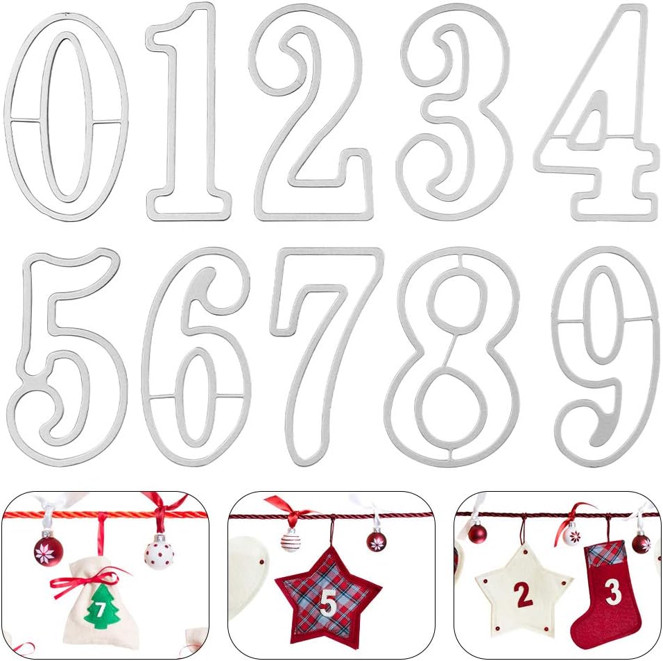 Cutting Dies Numbers, Metal Cutting Stencil Number, Embossing Die Cuts ...