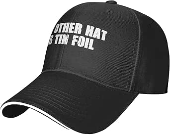 YVNUM My Other Hat is Tin Foil Baseball Cap Men's Black Original ...