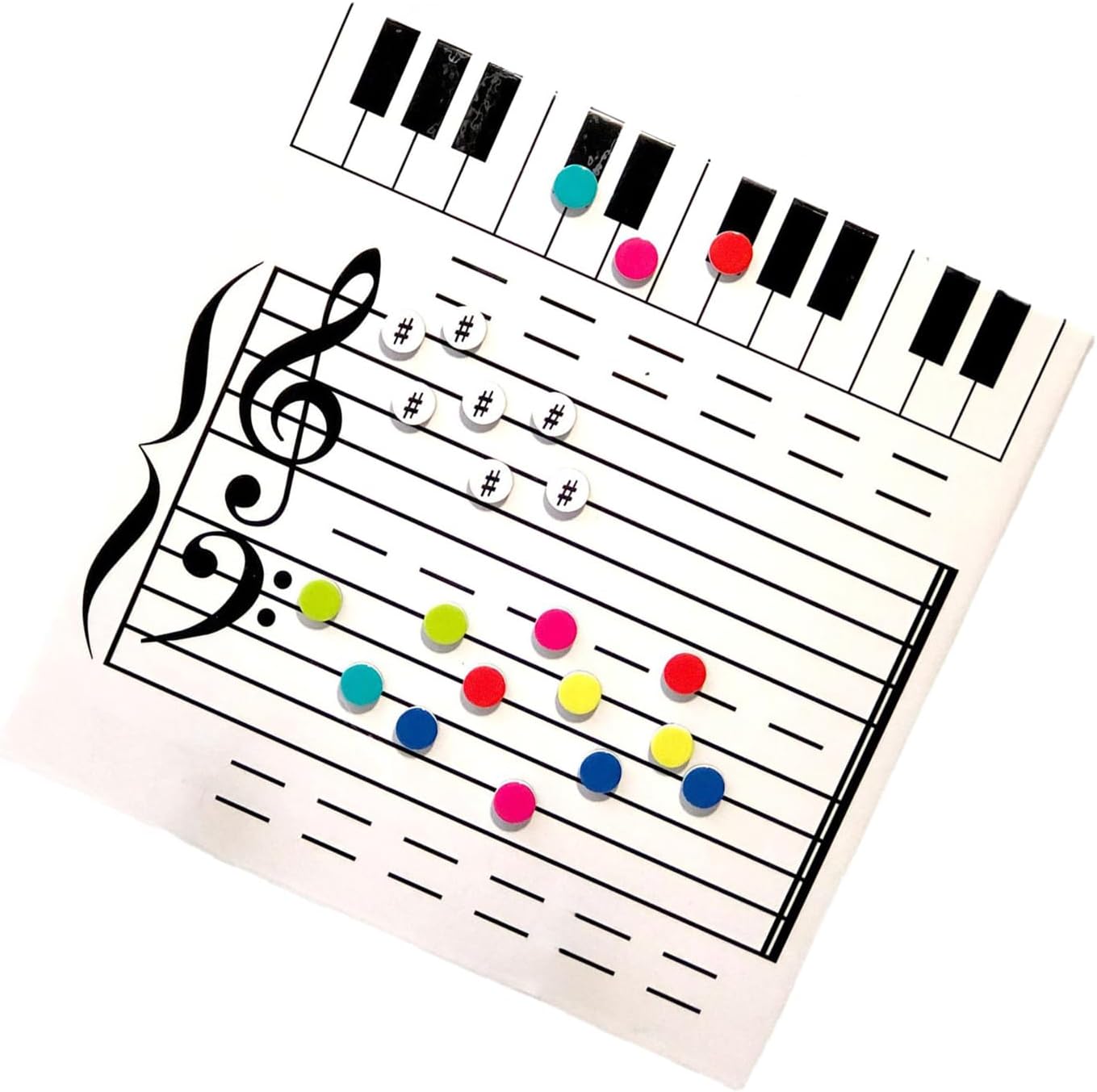 Dry Erases Music Staff Whiteboard Erasable Musical Note Board for ...
