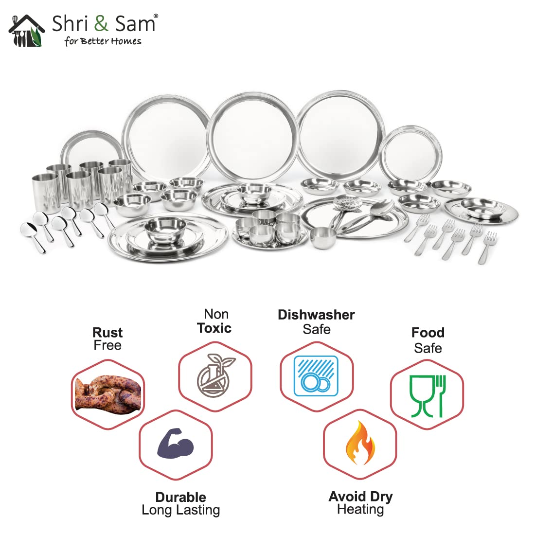 Steel Dinner Set Price