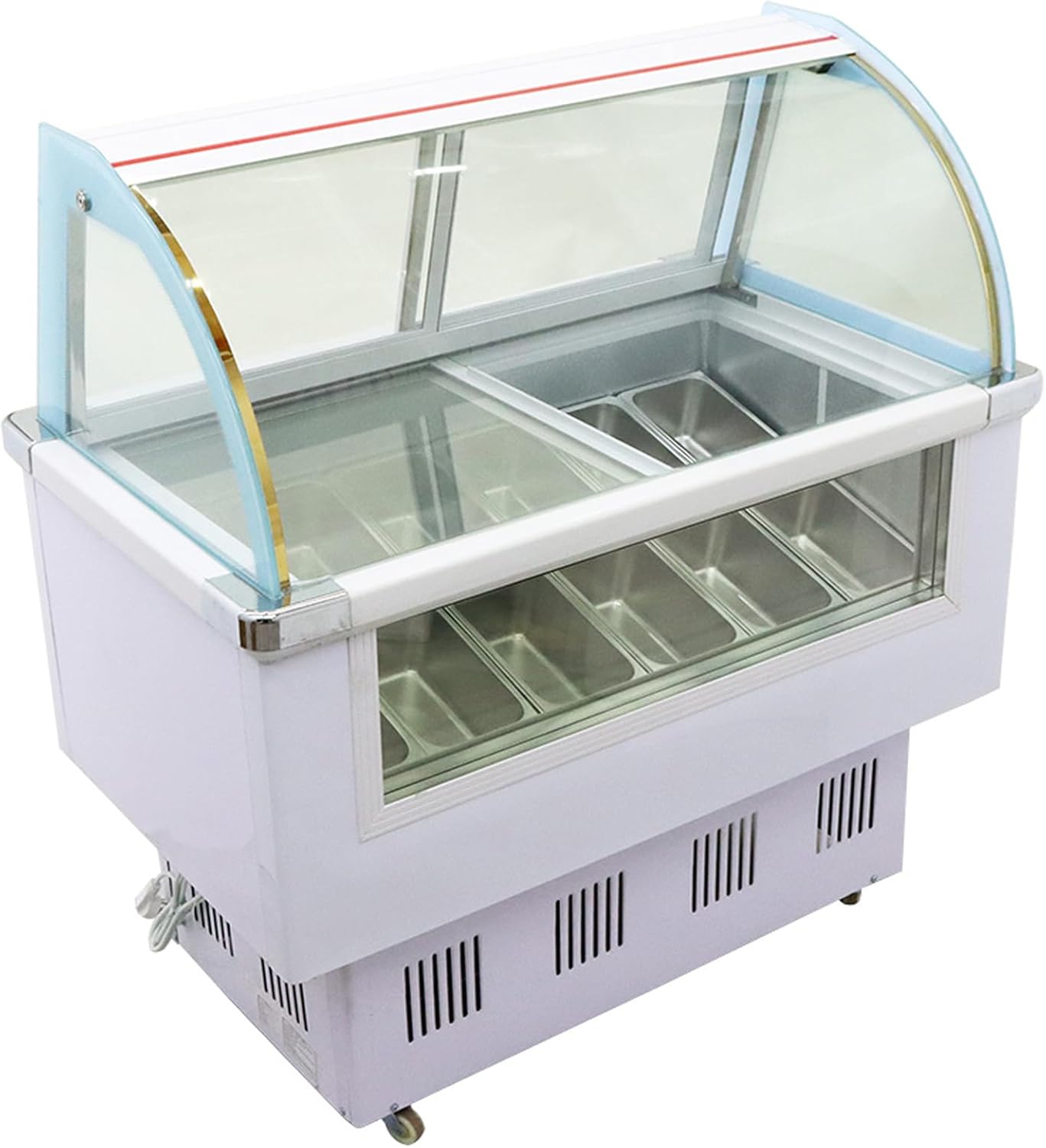 Amazon.com: BREVELTION 110V 12 PAN Ice Cream Showcase Commercial Ice ...