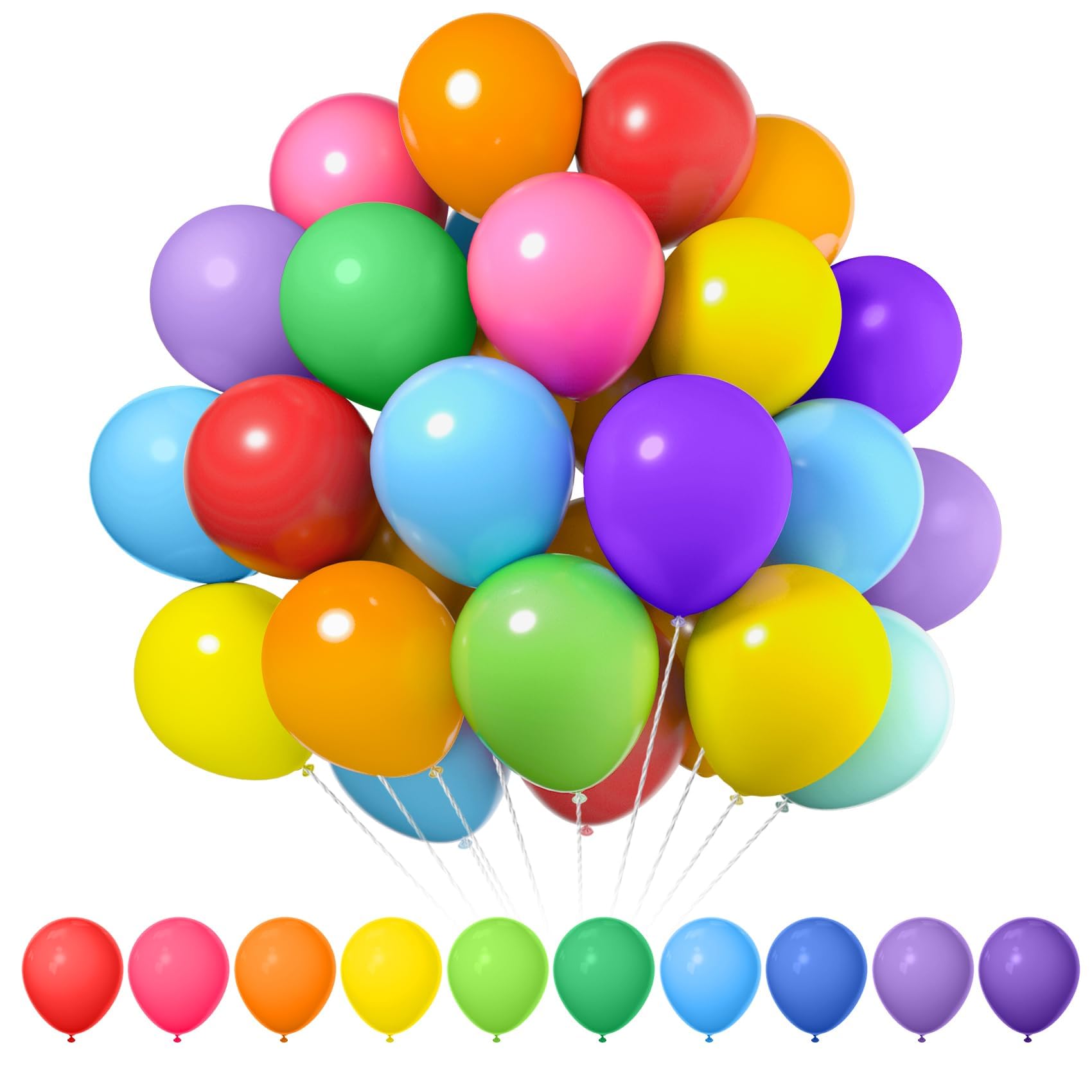 Rainbow Balloon Multicolor Balloons Birthday Decorations Birthday ...