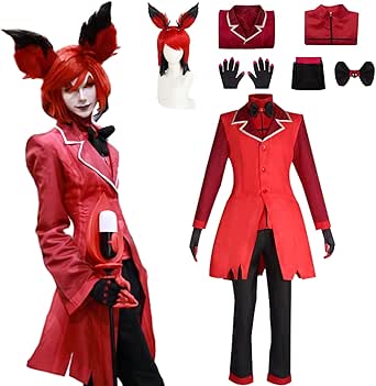 CosDance Anime Hazbin Hotel Alastor Cosplay disfraz peluca para hombres ...