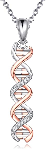 Amazon.com: JBAERD DNA Double Helix Necklace Sterling Silver DNA ...
