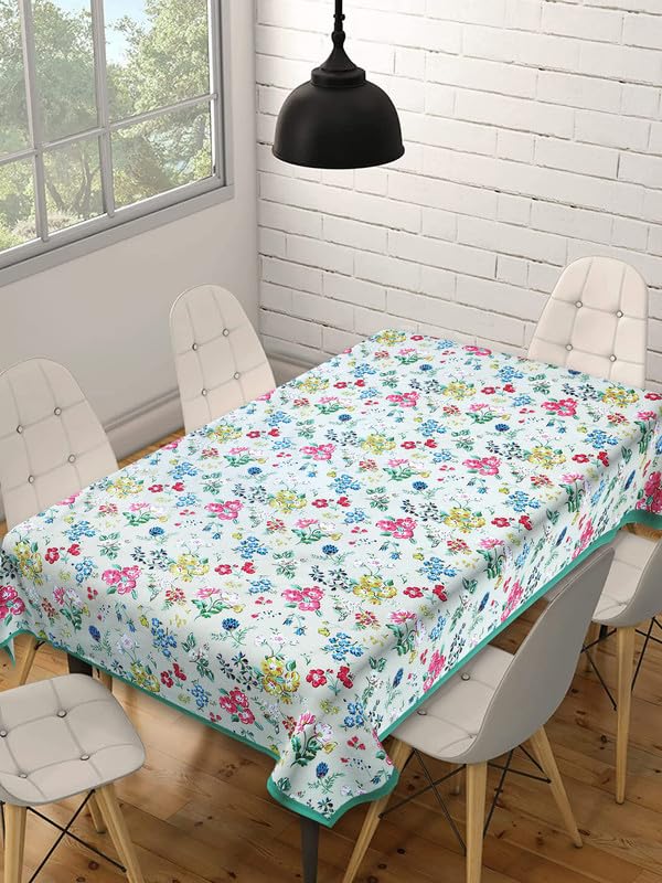 Buy Texstylers Cotton Rectangular Pack of 1 Multicolor Floral 6 Seater ...