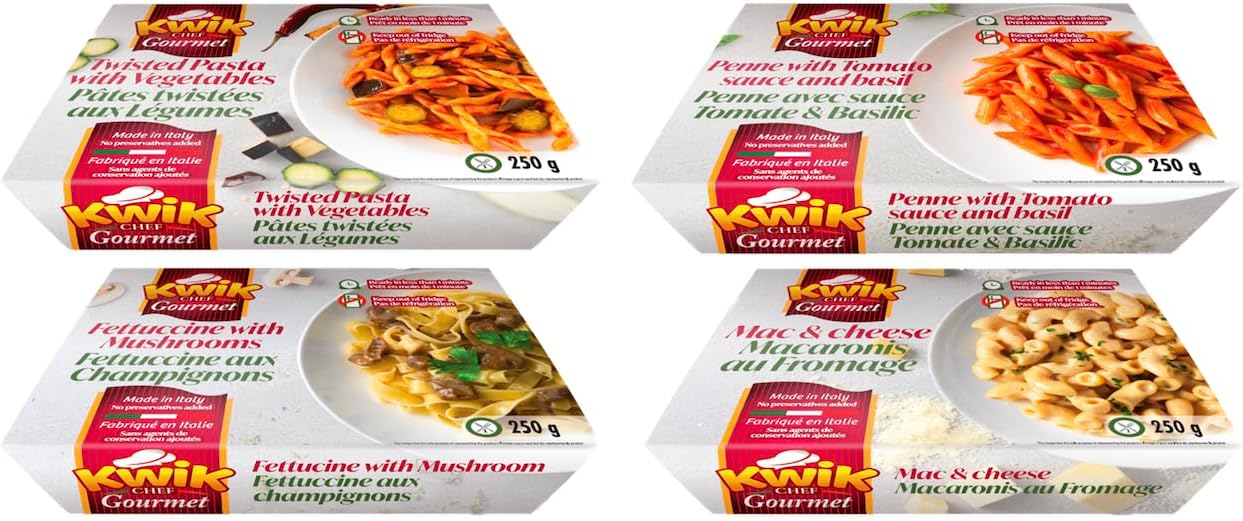 Amazon.com: KWIK CHEF GOURMET MEALS - 10 ITALIAN DELIGHT VARIETY PACK ...