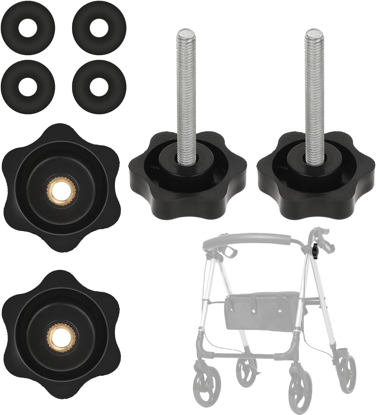 Amazon.com: Rollator Walker Replacement Knobs - Replacement Arm ...