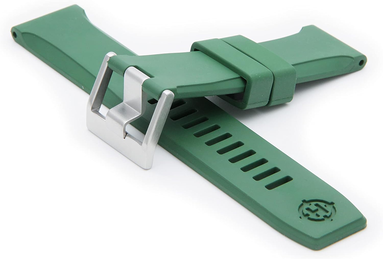 Amazon.com: HELM Watches RS1 Rubber Watch Strap - Green (22mm ...