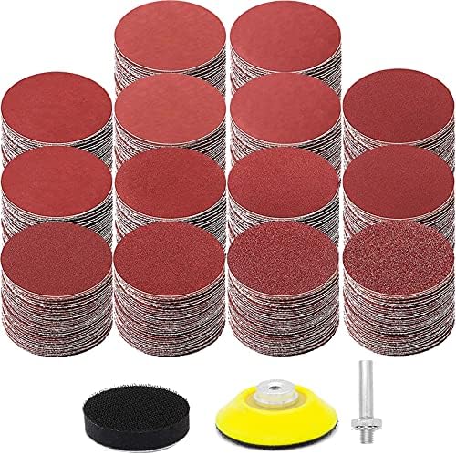 100 Pieces 2 Inch Sanding Discs, 80-3000 Grit Sandpaper with 1/4" Shank ...