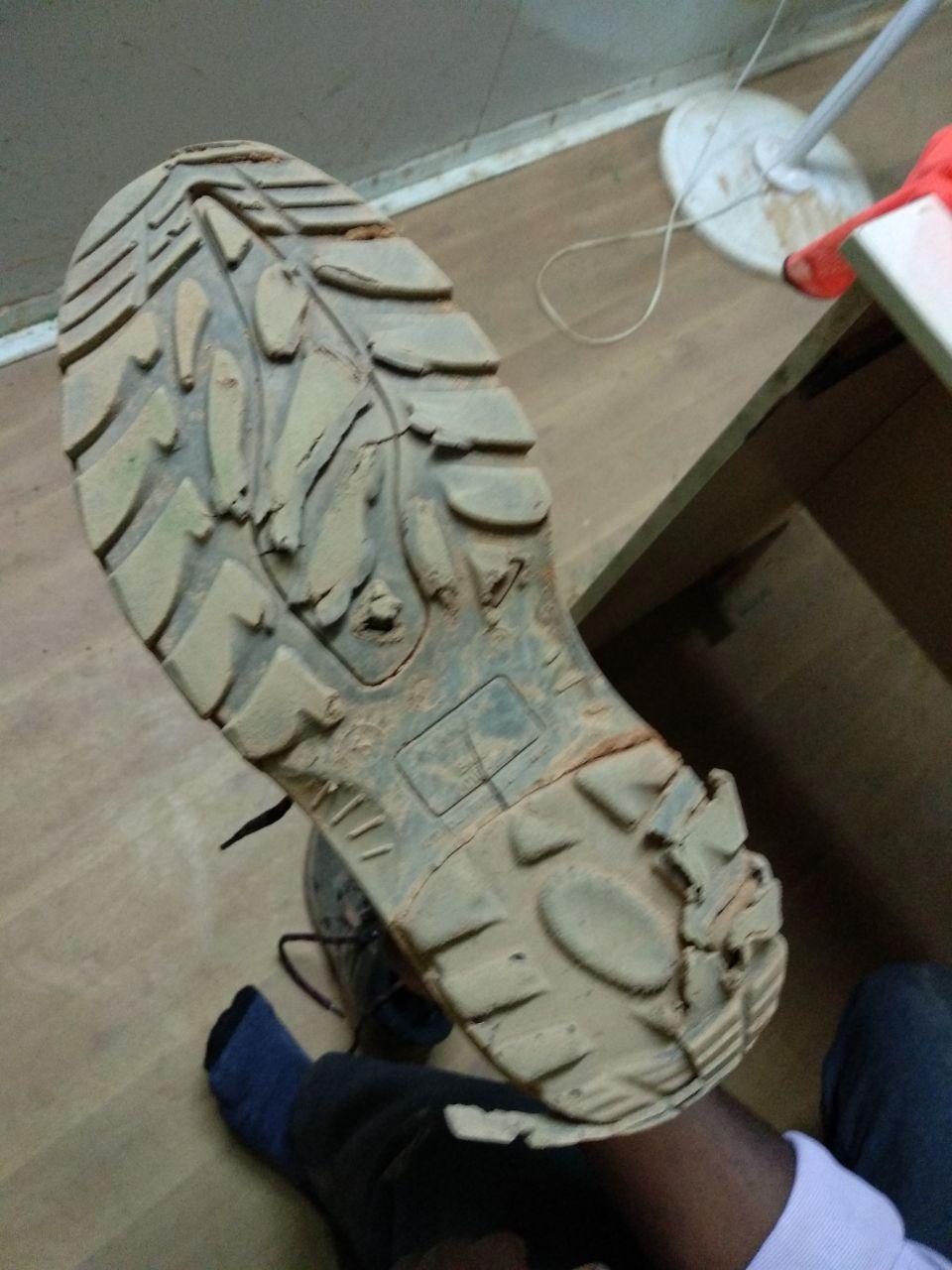 Karam FS21-11 Men's Black Leather Safety Shoes, 11 UK : Amazon.in ...