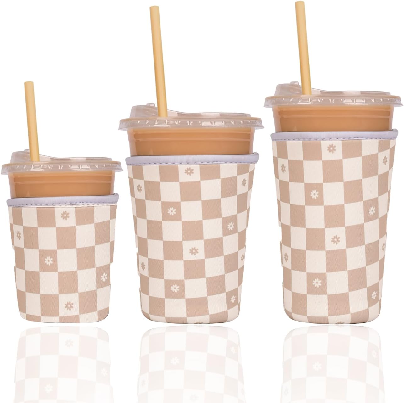 Amazon.com: 30 Pcs Reusable Iced Coffee Sleeve for Cold Beverages Cups ...