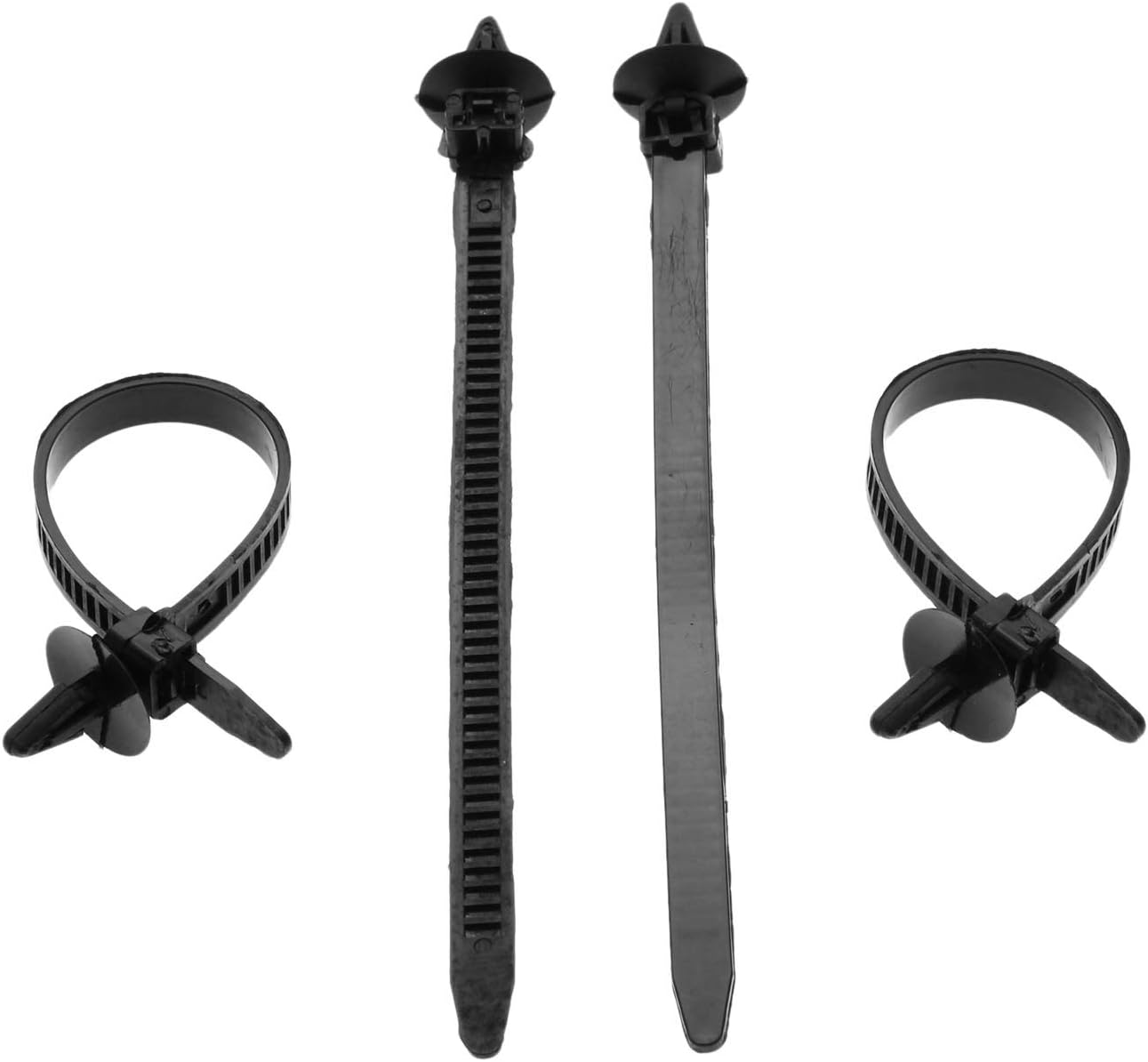 30 Pcs Nylon Black Car Auto Cable Strap Push Mount Wire Tie Retainer ...