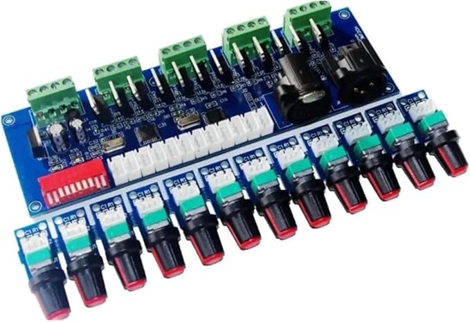ZXTIIEUF DC 12V 24V DMX512 Decoder 12 Channel Knob Dimmer Switch LED ...