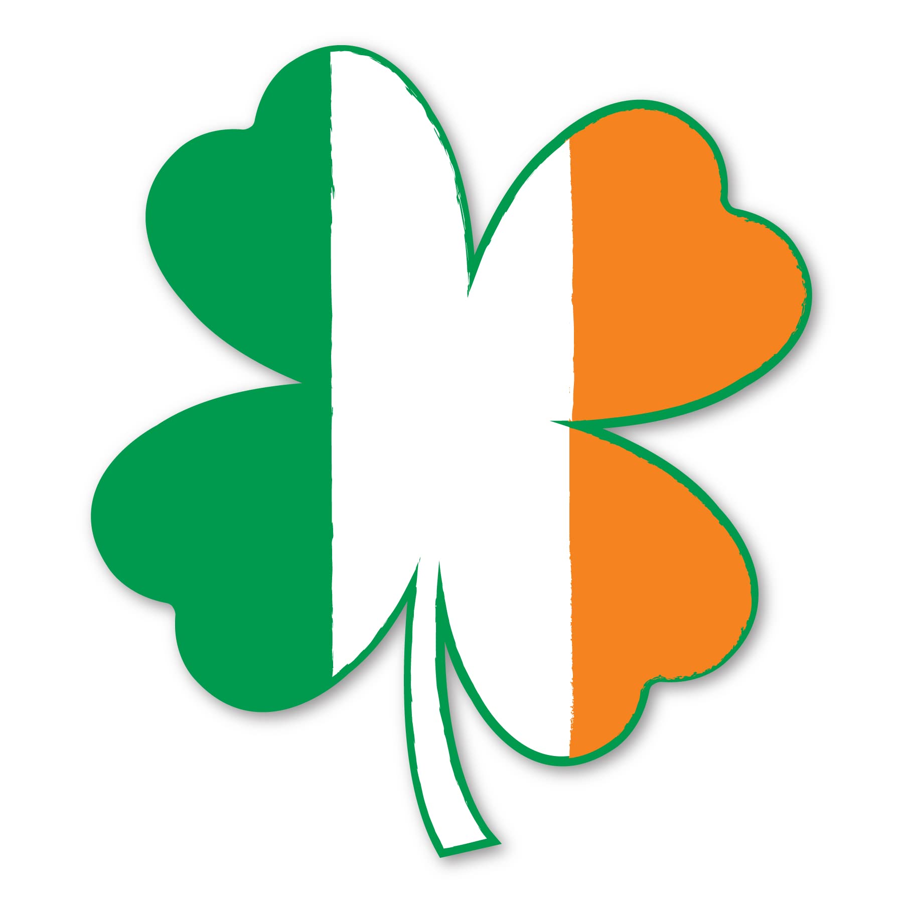 Irish Flag Four Leaf Clover