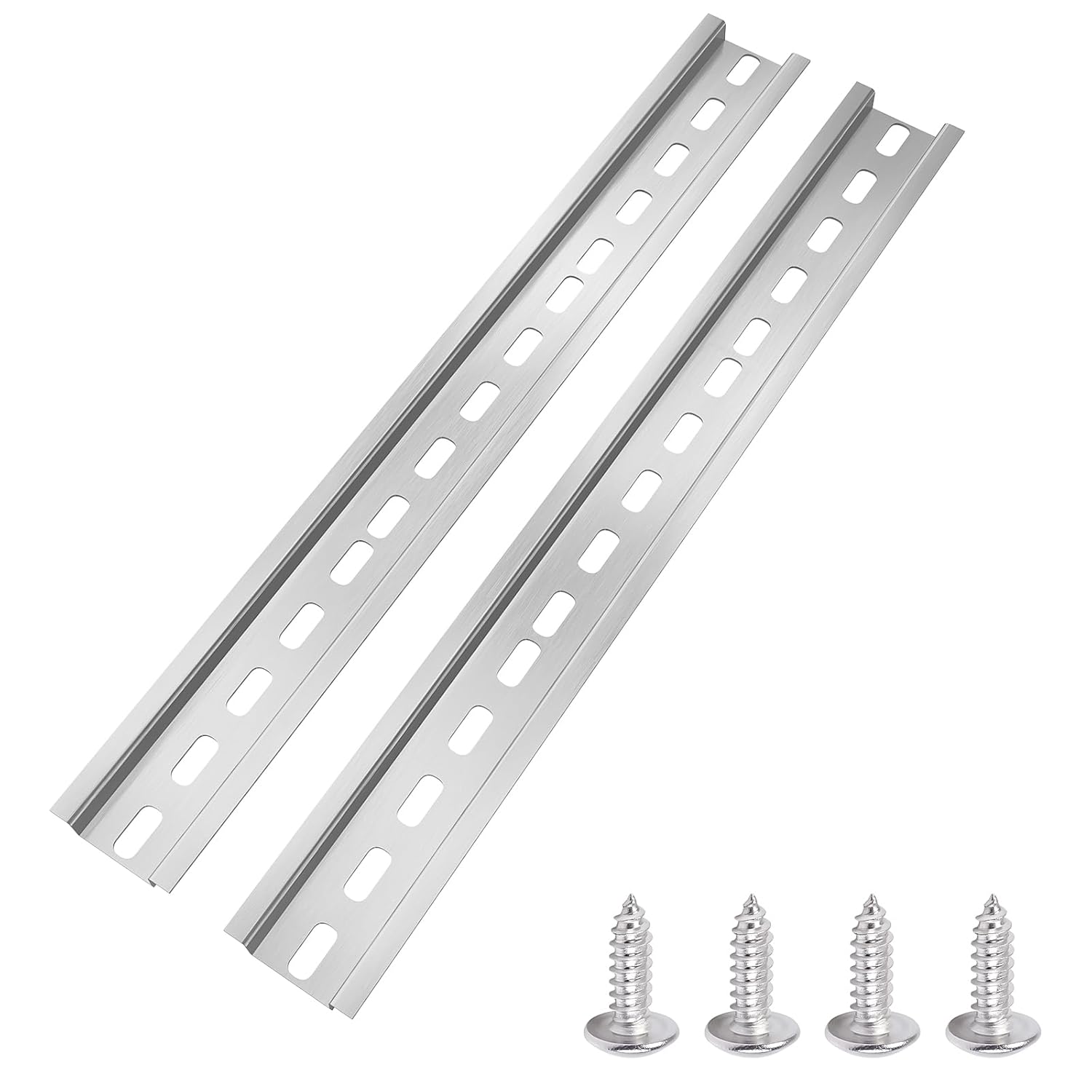 mxuteuk - 2 piezas de 30,5 cm de largo, riel DIN ranurado, montaje de ...