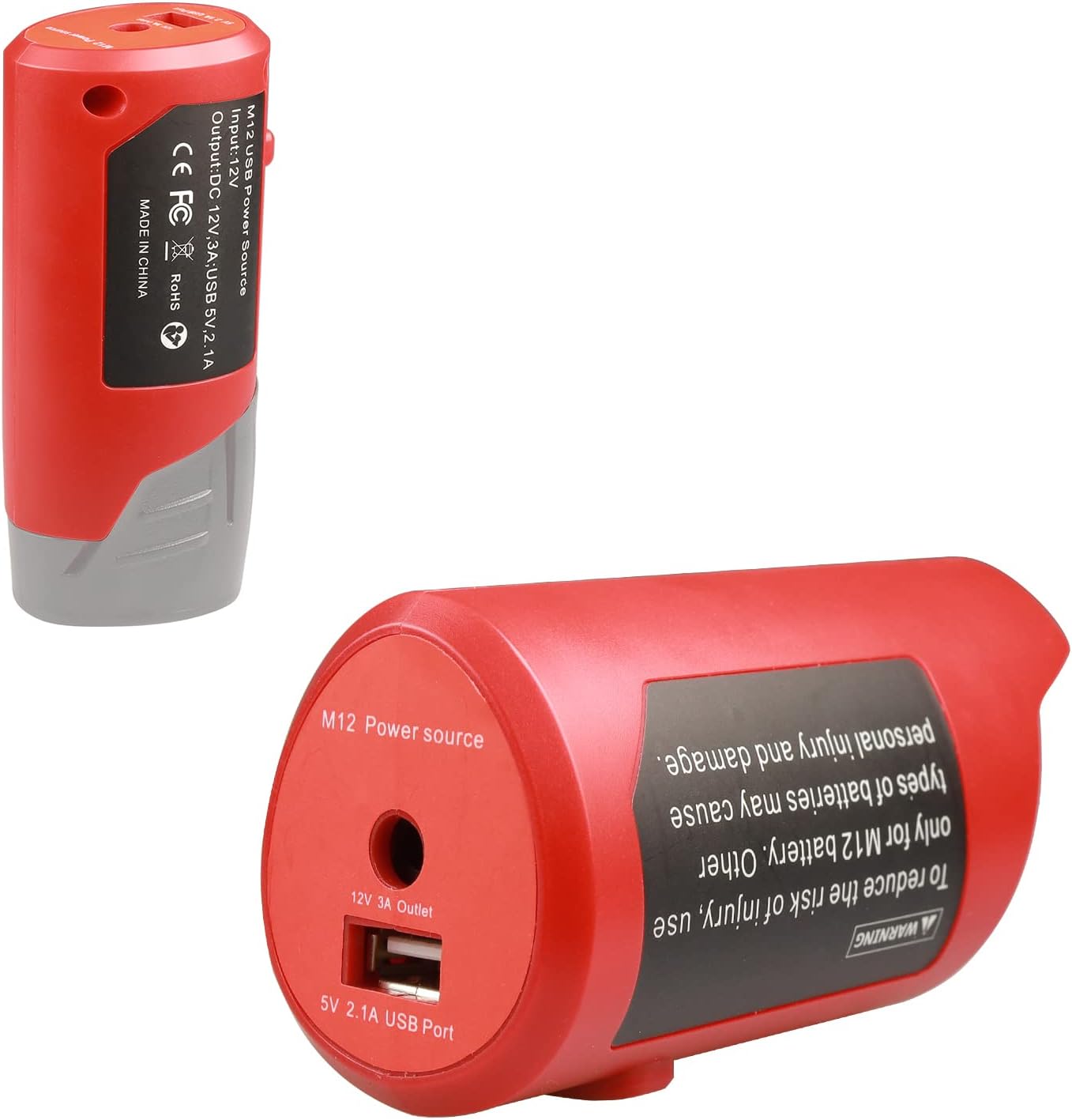 Amazon.com: Laimiao USB Power Source Adapter for Milwaukee M12 12V ...