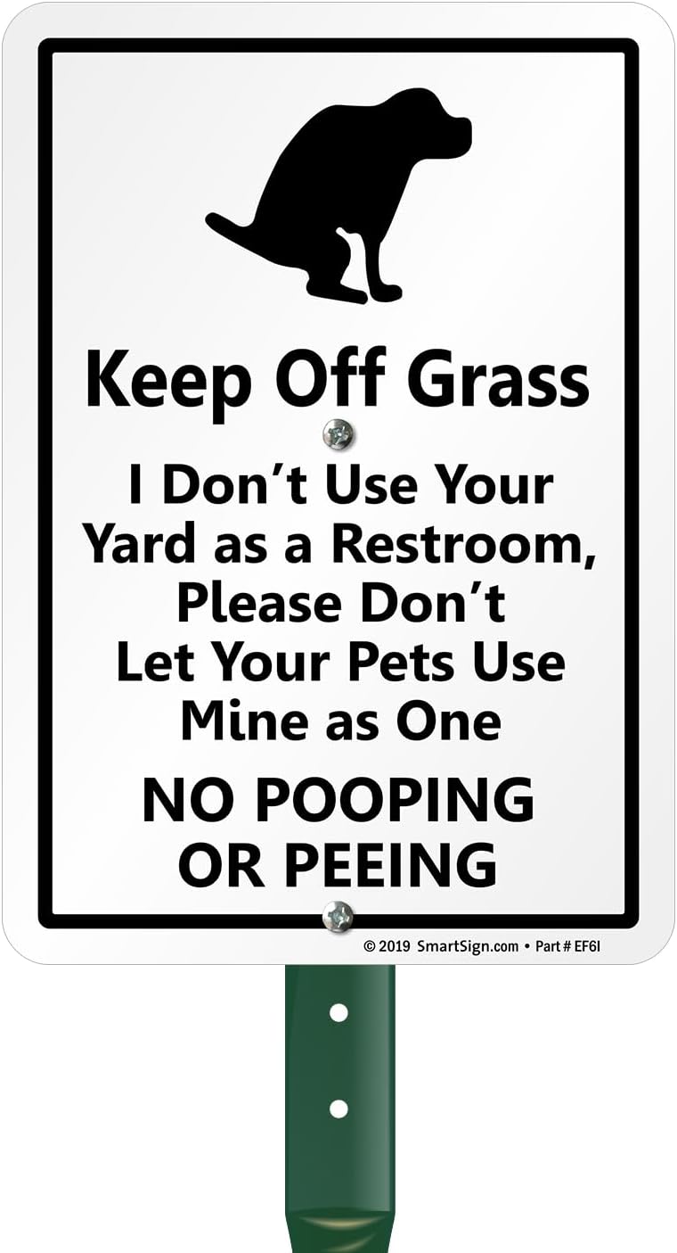 Amazon.com : 2 PC Keep Off Grass Sign - 8x12 Double Sided Coroplast No ...