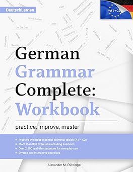 Amazon.com: Learn German: German Grammar Complete: Workbook: Exercises ...