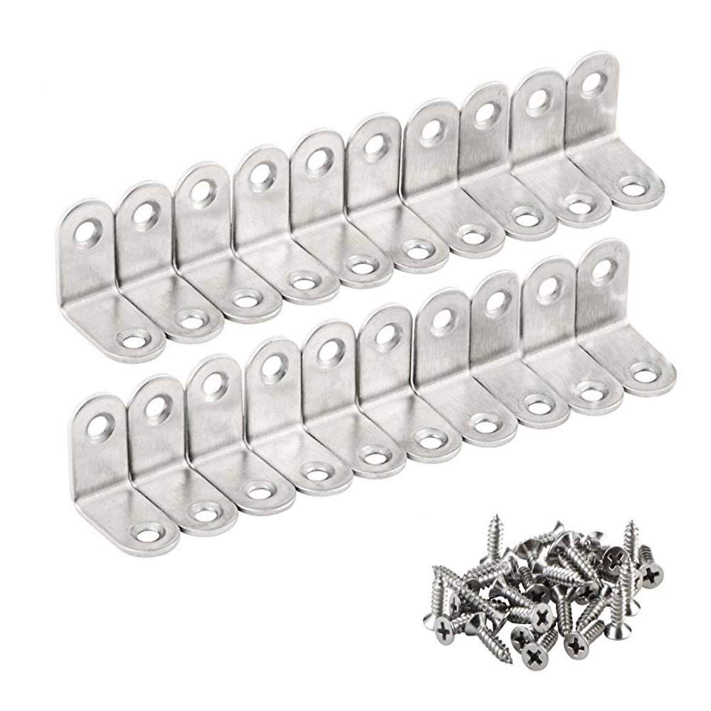 Buy Lionshop Small L Bracket 30x30x3mm Corner Braces, Stainless Steel L ...