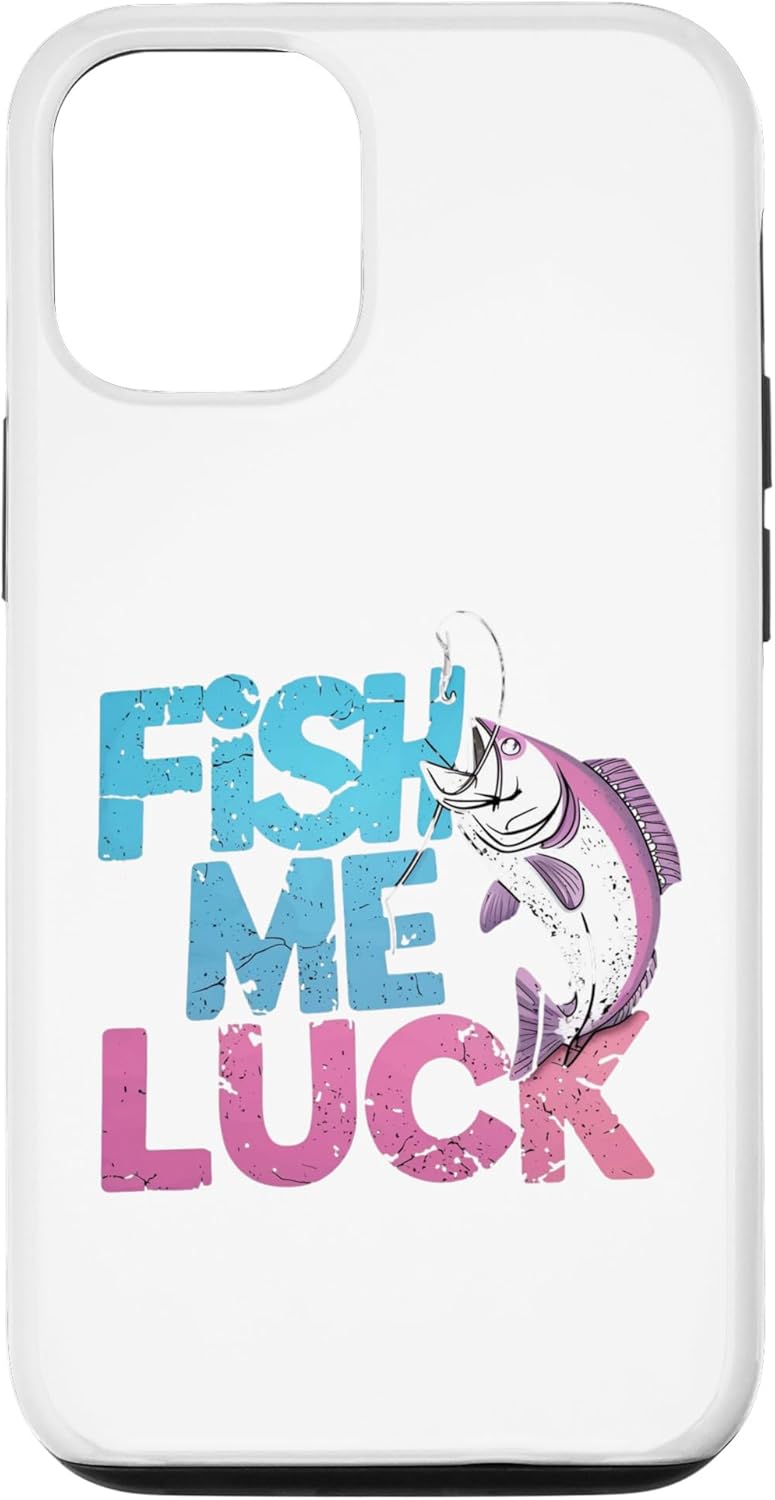 Amazon.com: iPhone 13 Pro Cute Funny Graphic Fishing Hook And A Fish Fish Me Luck Case ...