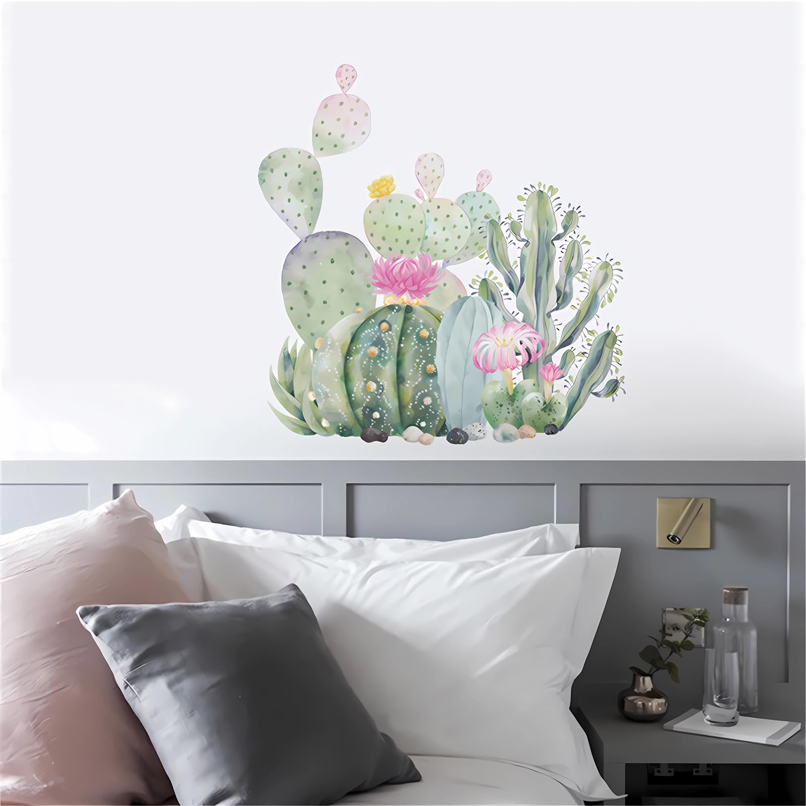 Amazon.com: Simple Cactus Succulent Wall Stickers, sacinora Tropical ...