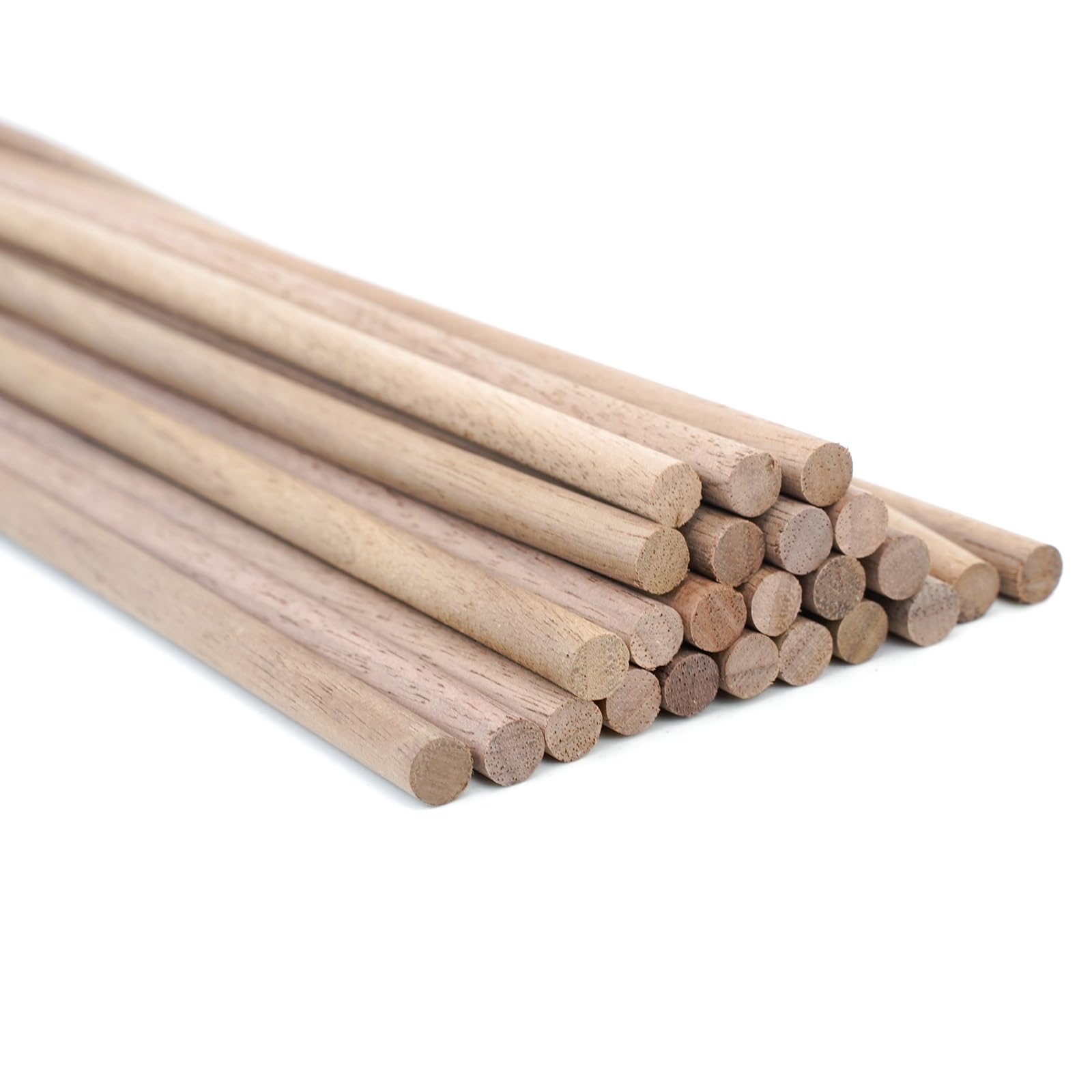 Amazon.com: 24pcs Wooden Dowel Rods, 1/4 X 12 Inch Long Walnut Dowel ...