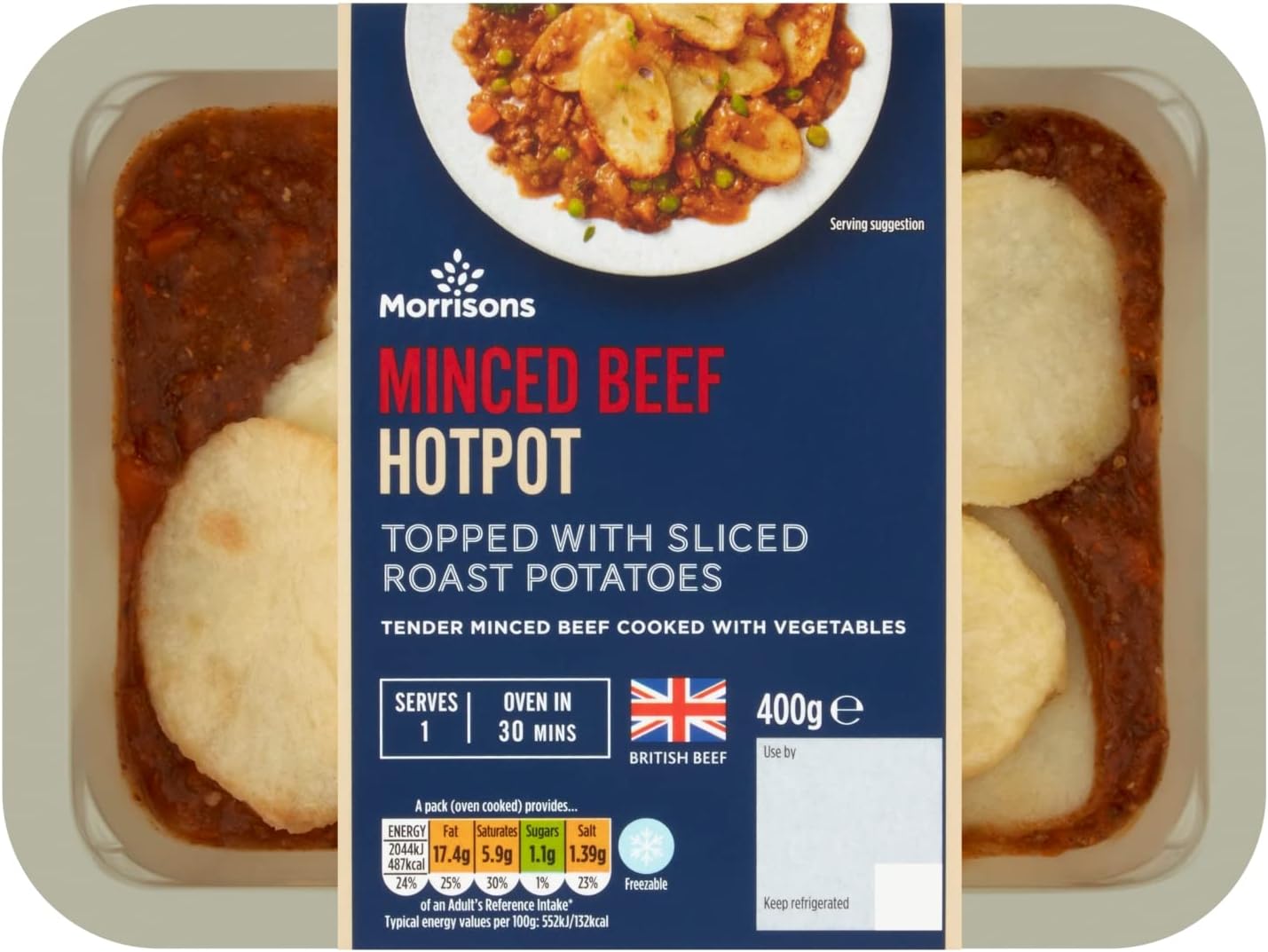 Morrisons Minced Beef Hotpot, 400g : Amazon.co.uk: Grocery